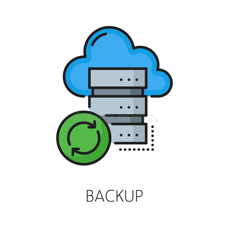 Backup, CDN Content Delivery Network Icon, Server Stock Vector ...