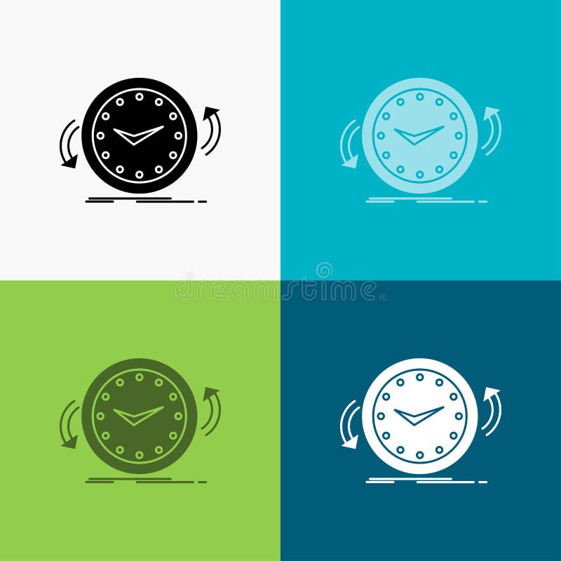 Backup, Clock, Clockwise, Counter, Time Icon Over Various Background ...