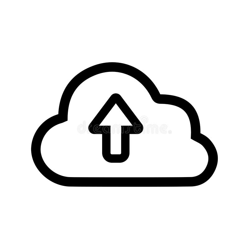 Backup, Cloud, Upload Icon. Outline Vector Design Stock Illustration ...