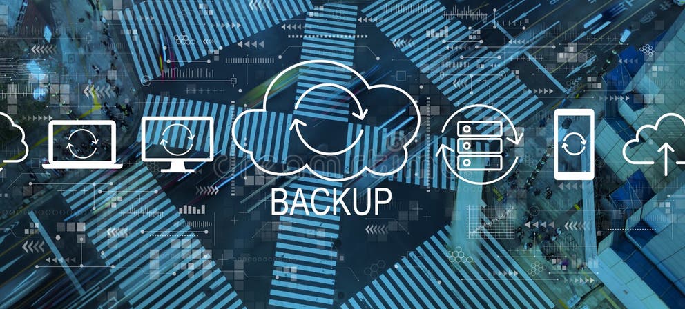 Backup Concept with City Traffic Intersection Stock Illustration ...