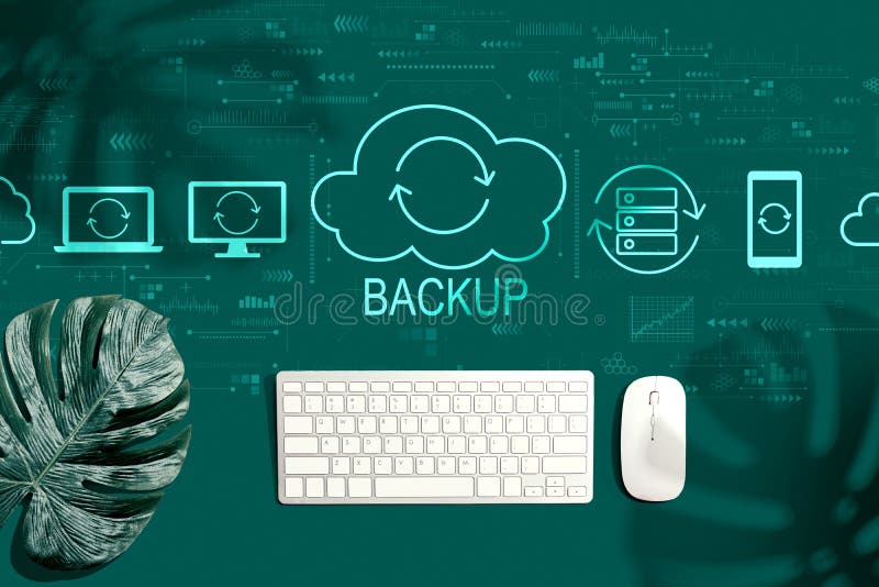 Backup Concept with a Computer Keyboard Stock Photo - Image of online ...