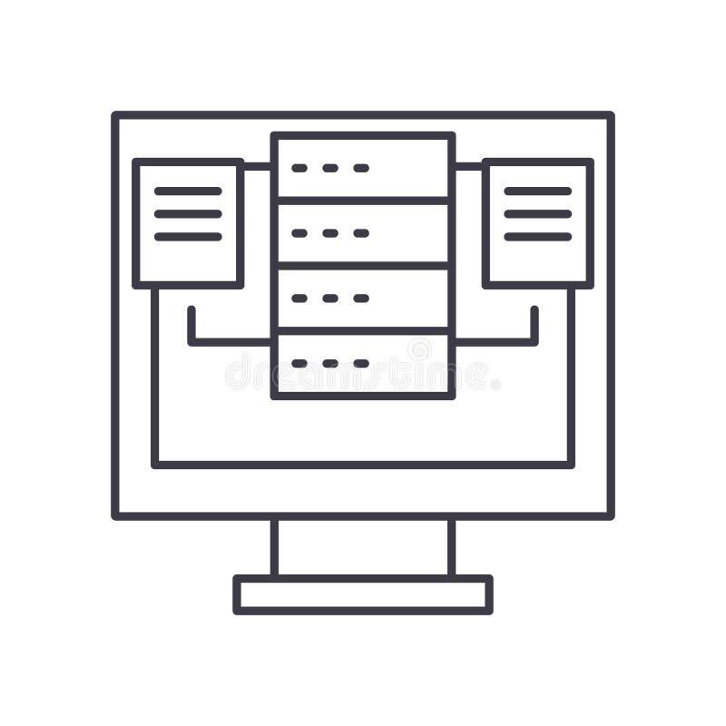 Backup Concept Icon, Linear Isolated Illustration, Thin Line Vector ...