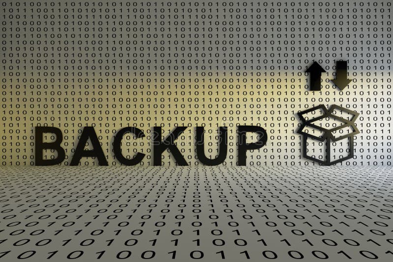 BACKUP Concept Text Sunlight 3D Stock Illustration - Illustration of ...