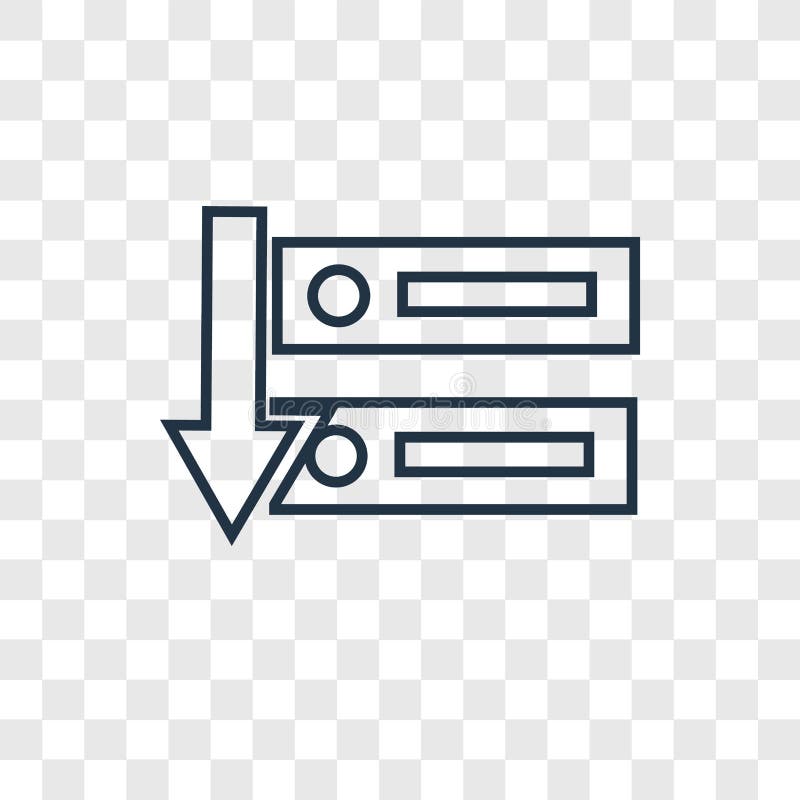 Backup Concept Vector Linear Icon Isolated on Transparent Background ...