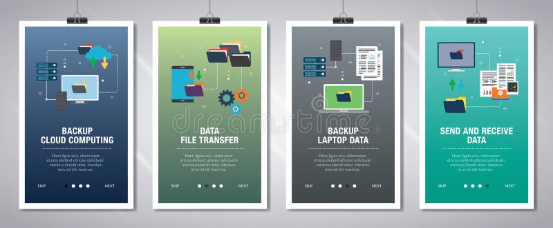 Backup Data Cloud Computing Stock Vector - Illustration of download ...