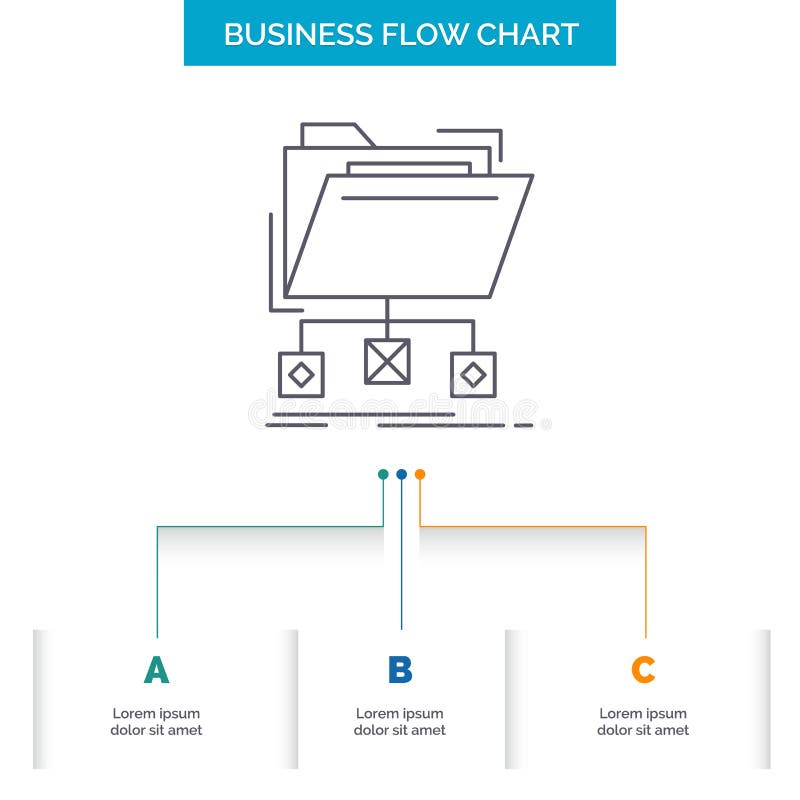 Backup, Data, Files, Folder, Network Business Flow Chart Design with 3 ...