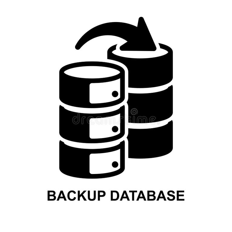 Backup Database Icon. Database Data Recovery Stock Vector ...
