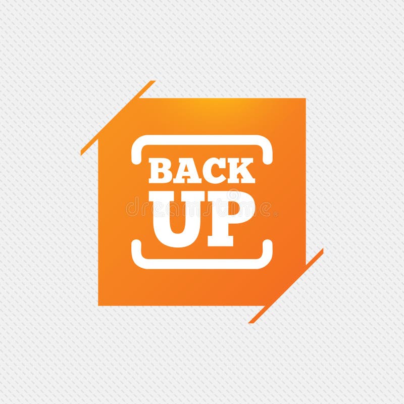 Backup Date Sign Icon. Storage Symbol. Stock Vector - Illustration of ...