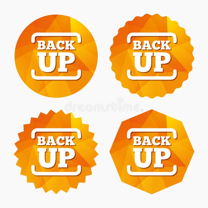Backup Date Sign Icon. Storage Symbol. Stock Vector - Illustration of ...