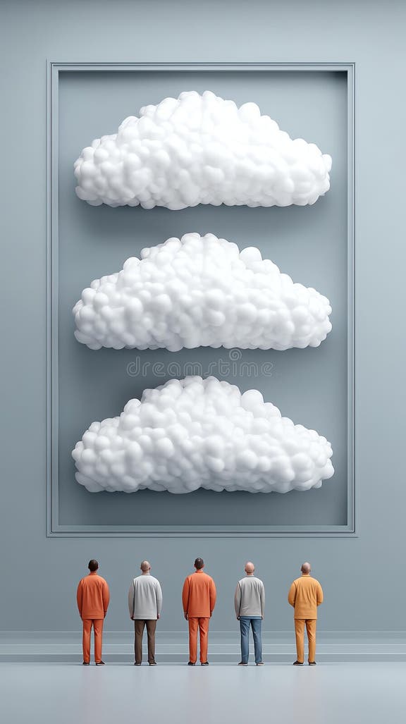 Backup DevOps Multicloud, Surreal Installation Art Displaying Clouds ...