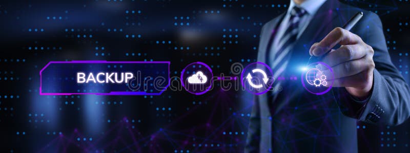 Backup Disaster Recovery Data Protection Technology Concept Stock Image ...