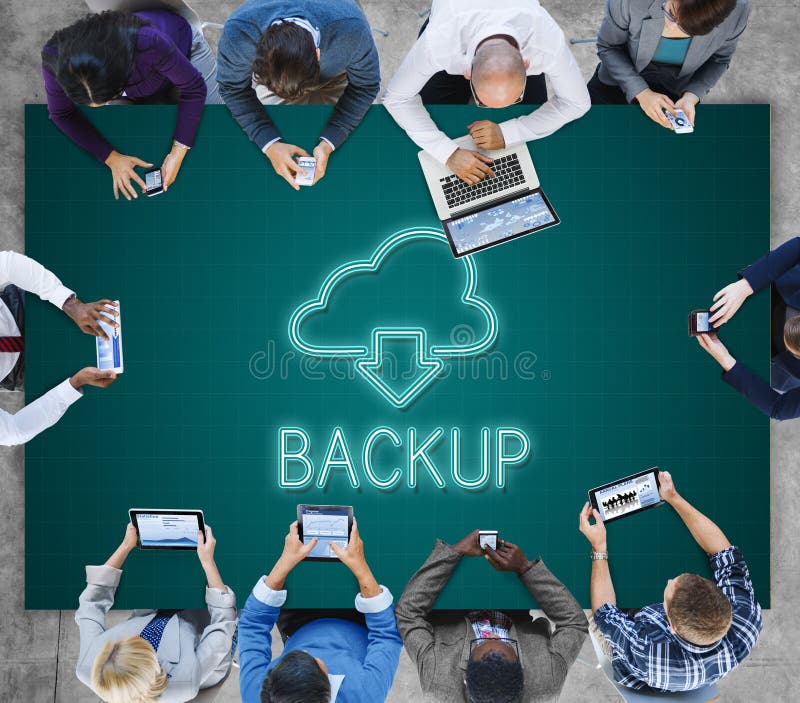 Backup Download Computing Digital Graphic Concept Stock Image - Image ...