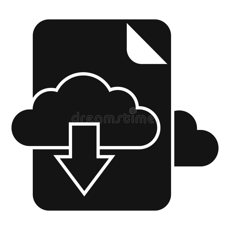 Backup File Icon Simple Vector Data Cloud Stock Vector Illustration
