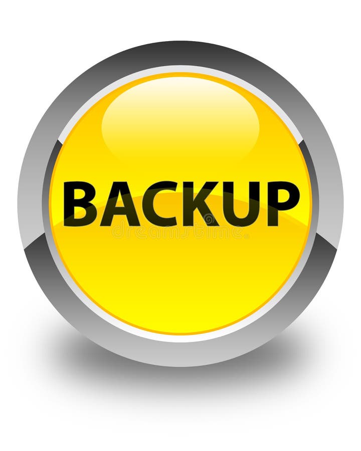 Backup Glossy Red Round Button Stock Illustration - Illustration of ...