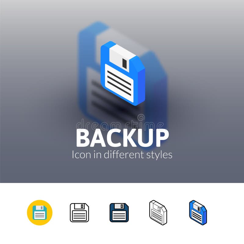 Backup Icon In Different Style Stock Vector - Illustration of ...