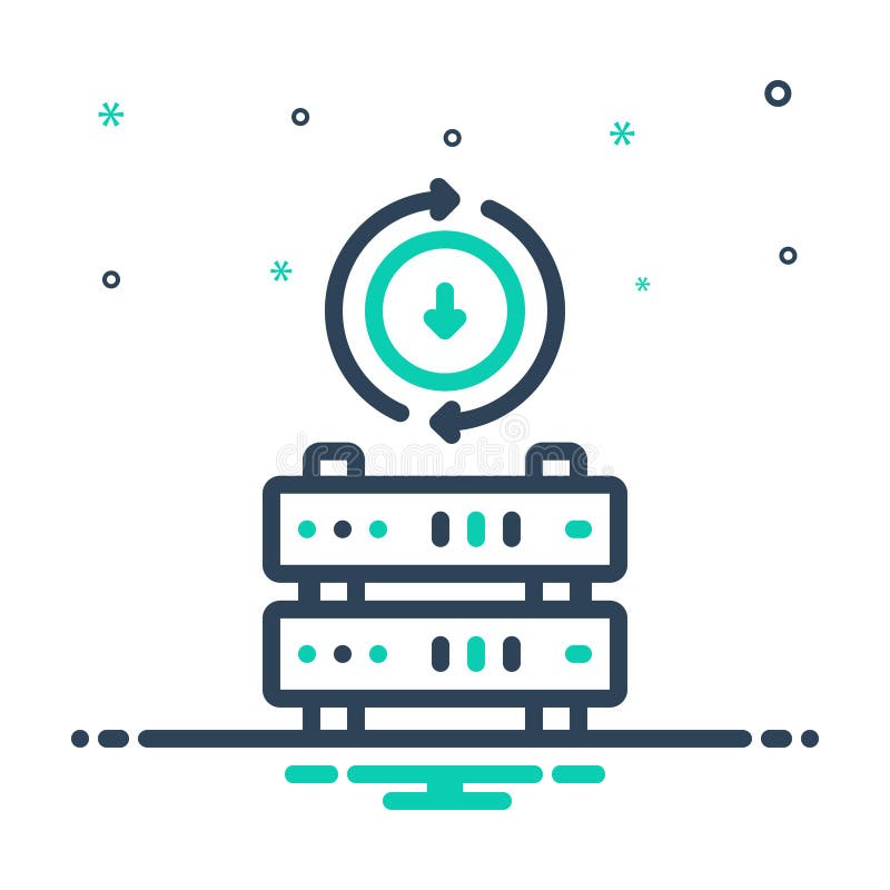 Mix Icon for Backup, Support and Resever Stock Illustration ...