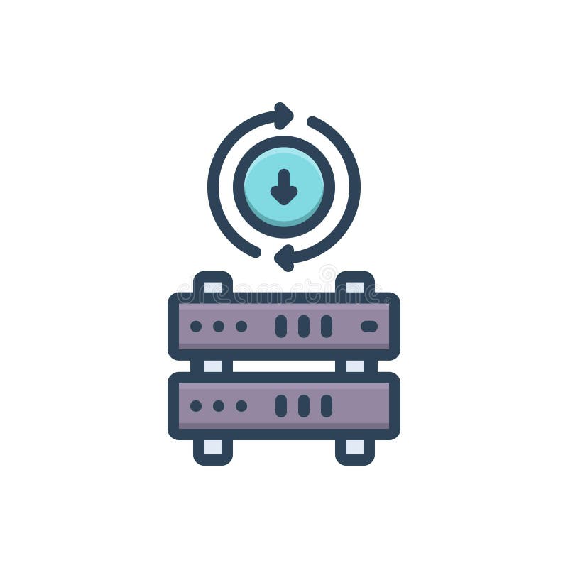 Color Illustration Icon for Backup, Support and Resever Stock ...