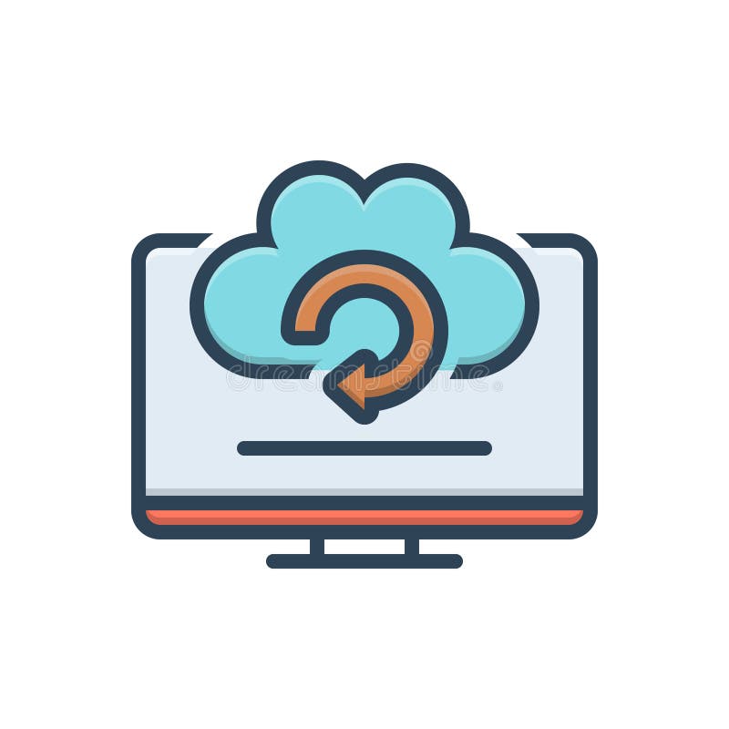 Color Illustration Icon for Backup, System and Recovery Stock ...