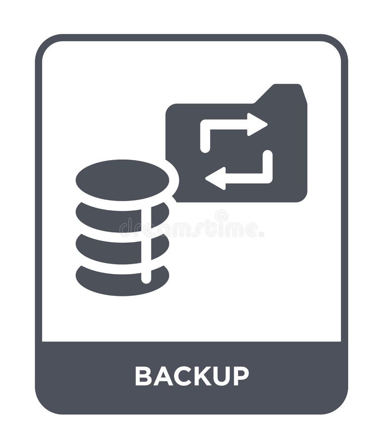 Backup Icon in Trendy Design Style. Backup Icon Isolated on White ...