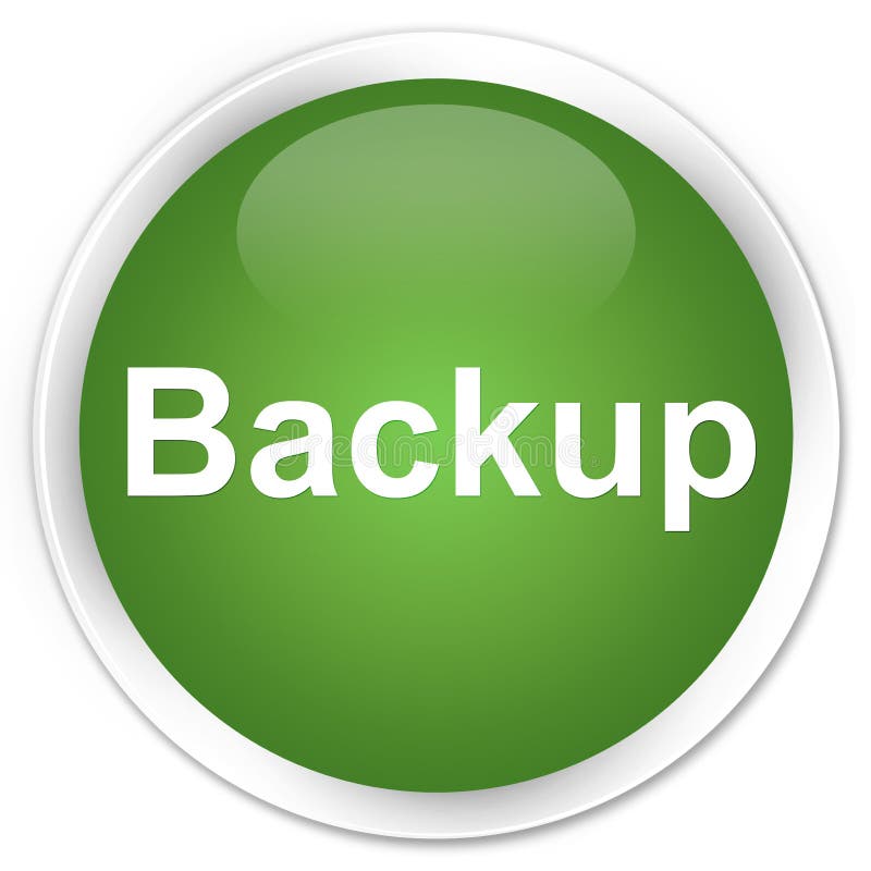 Backup Premium Soft Green Round Button Stock Illustration ...