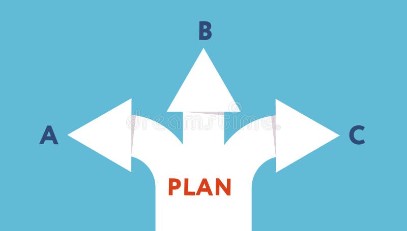 Backup Plan. Vector Illustration with Copy Space. Stock Vector ...