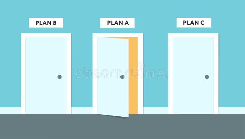 Backup Plan. Vector Illustration in Flat Design. Stock Vector ...