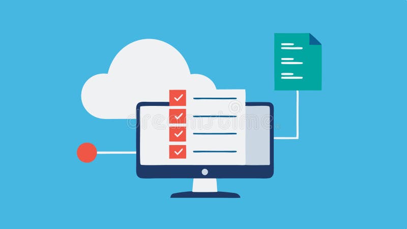 Backup Process a Simple Depiction of a Desktop Computer Backing Up ...