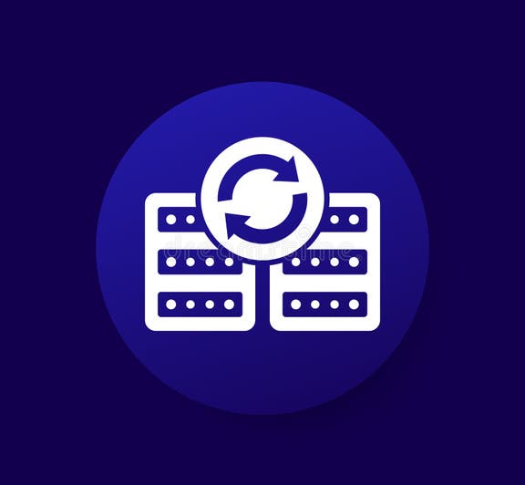 Backup Servers Icon for Web Stock Vector - Illustration of restore ...