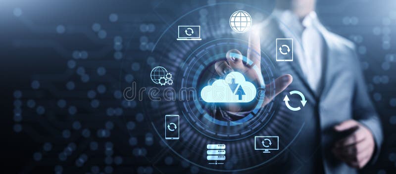 Backup Software Application Database Internet Technology Concept. Stock ...