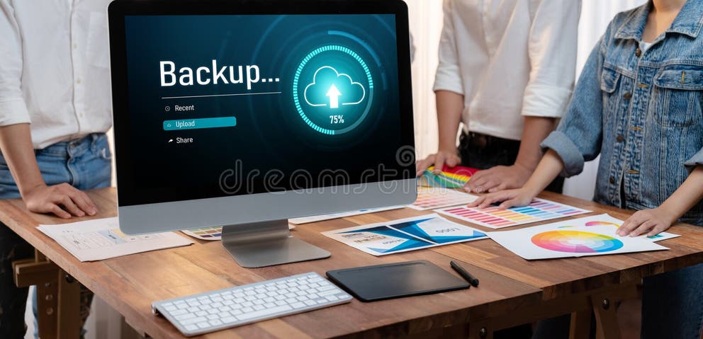 Backup Storage Data Internet Technology Business Concept Brisk Stock ...