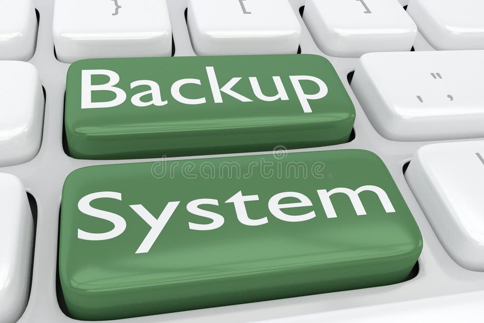 Backup System concept stock illustration. Illustration of keyboard ...