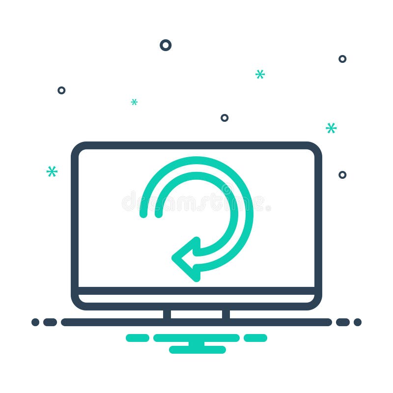 Mix Icon for Backup System, Recovery and Digital Stock Illustration ...