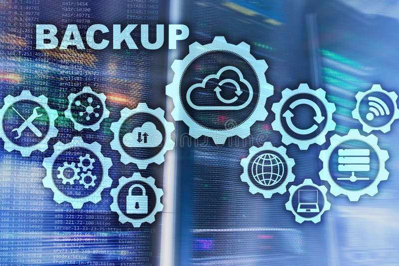 Backup System Recovery Technology Concept on Modern Server Room ...