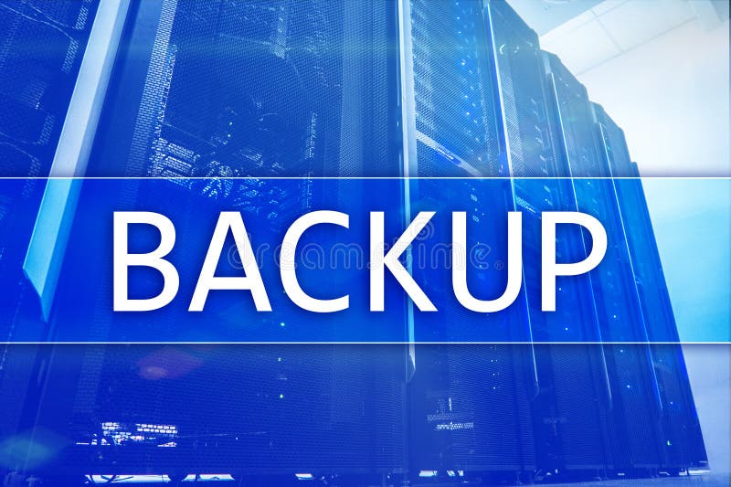Backup System Recovery Technology Concept on Modern Server Room ...
