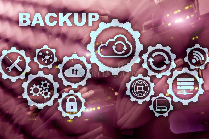 Backup System Recovery Technology Concept on Modern Server Room ...