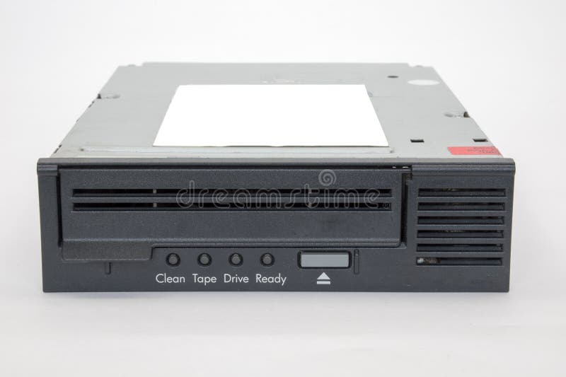 Backup Tape Drive on a White Background Stock Photo - Image of ...