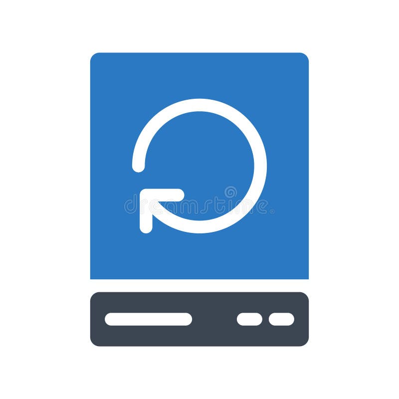 Backup Glyph Colour Vector Icon Stock Vector - Illustration of drive ...
