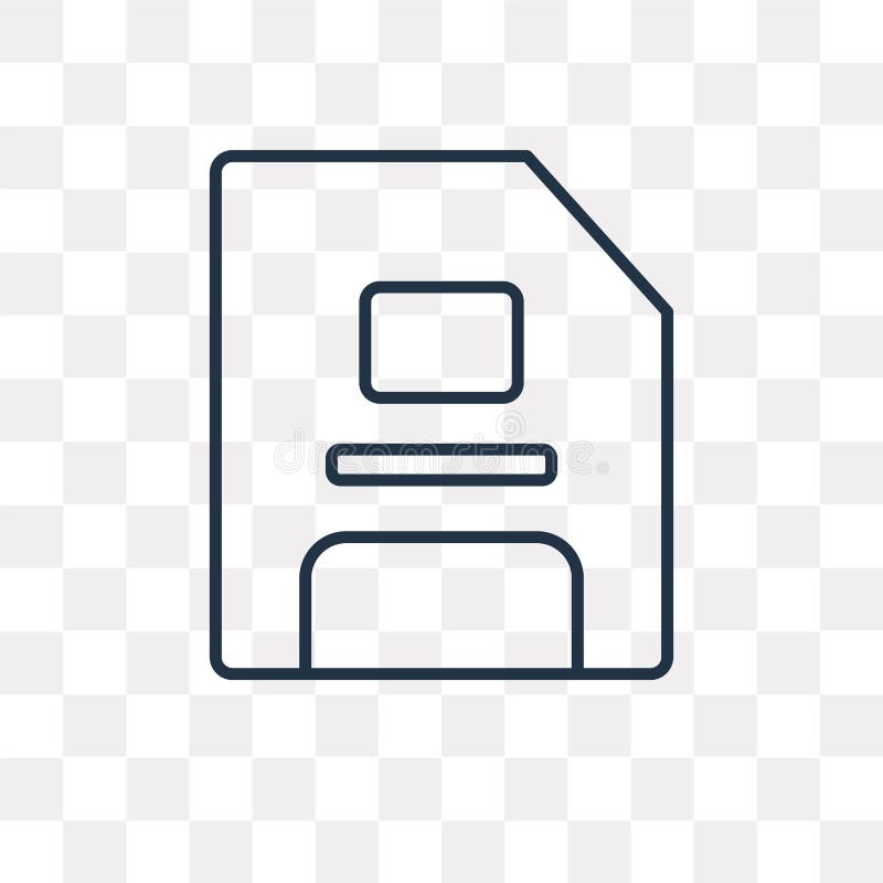 Backup Vector Icon Isolated on Transparent Background, Linear Ba Stock ...