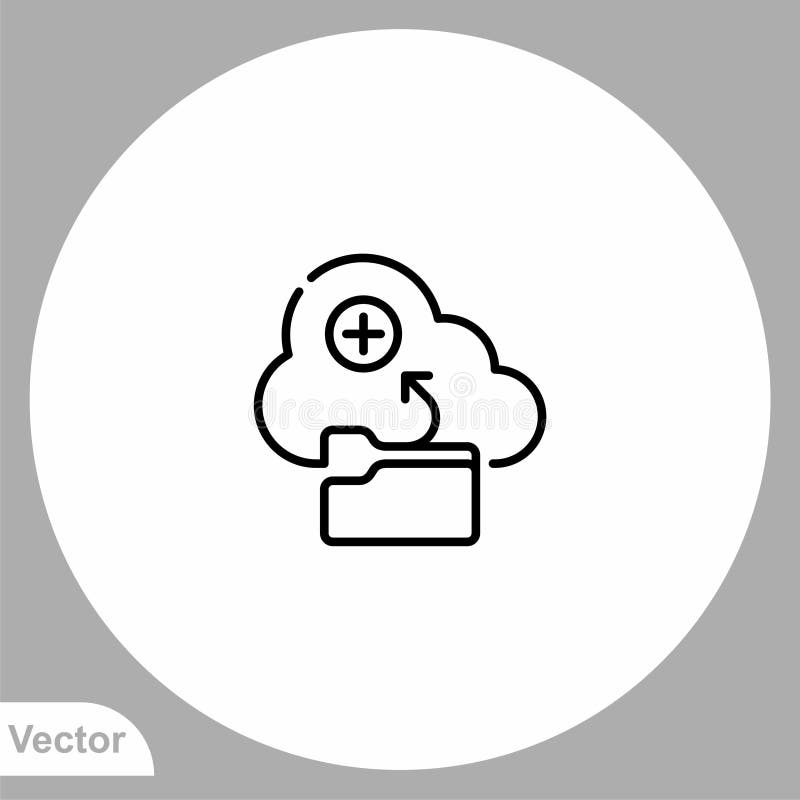 Backup Vector Icon Sign Symbol Stock Vector - Illustration of outline ...
