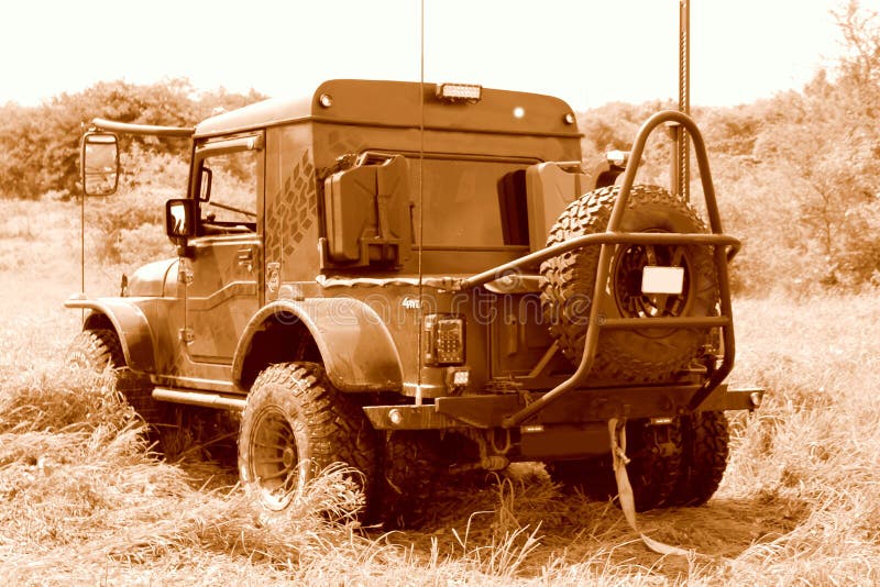 Backview of a 4x4 Modified Car Stock Image - Image of modifying ...