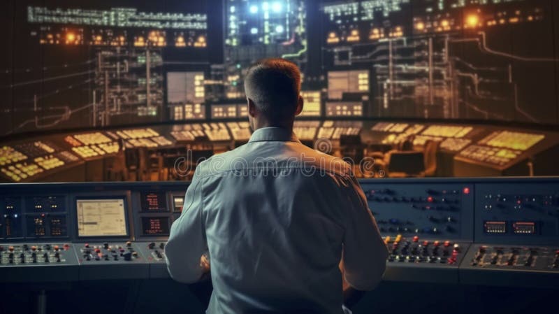 Industrial Control Room Operator Control Stock Illustrations – 188 ...