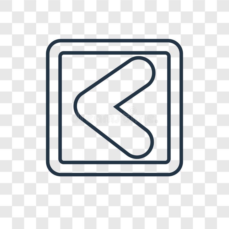 Outline Backward Track Vector Icon. Isolated Black Simple Line Element ...