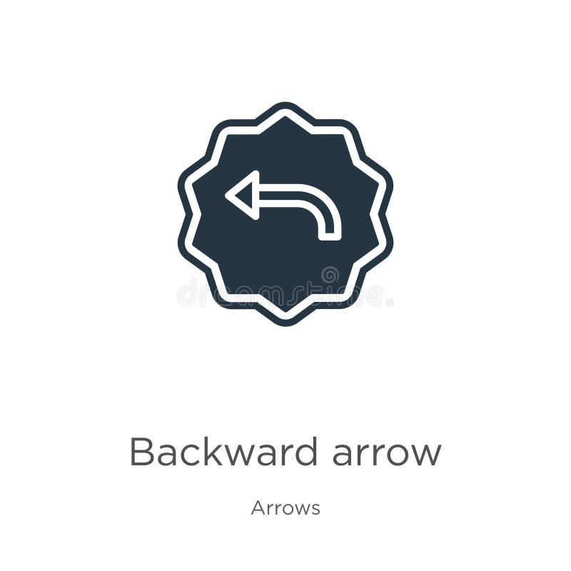 Backward Arrow Icon Vector. Trendy Flat Backward Arrow Icon from Arrows ...
