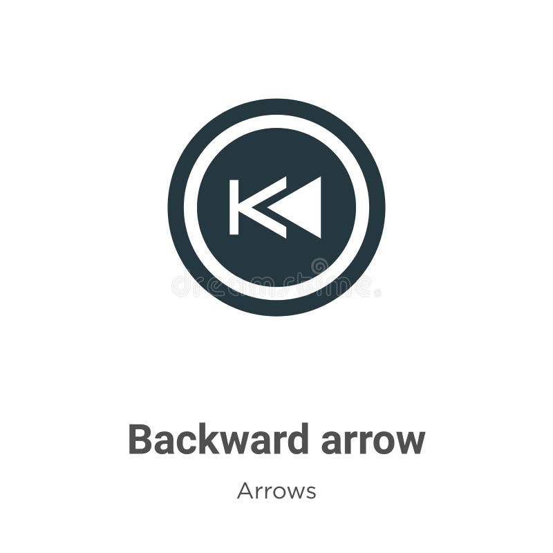 Backward Icon In Trendy Design Style. Backward Icon Isolated On White ...