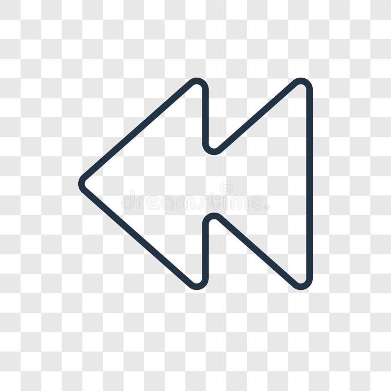 Backward Icon Vector Isolated on White Background, Logo Concept Stock ...