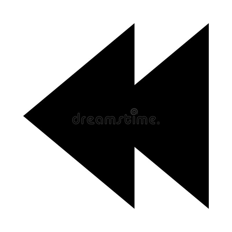 Backward glyph color icon stock illustration. Illustration of glyph ...