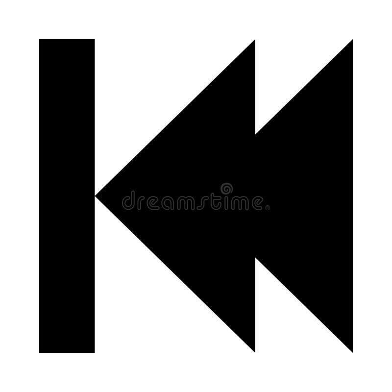 Backward Glyph Color Vector Icon Stock Vector - Illustration of digital ...