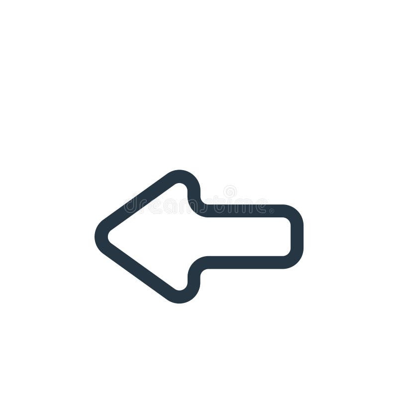 Backward Icon Vector from Smartphone Ui Ux Part Concept. Thin Line ...