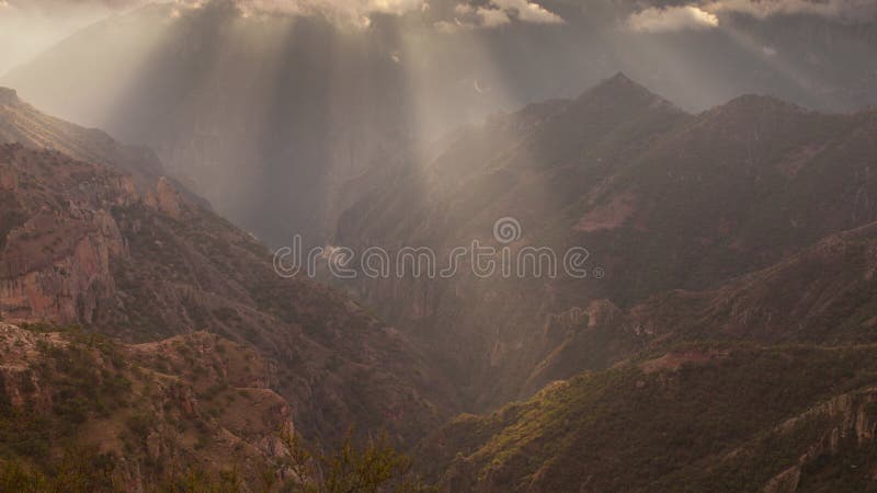 Forwards and Backwards Footage of Clouds in Gorge, Mexico Stock Video ...