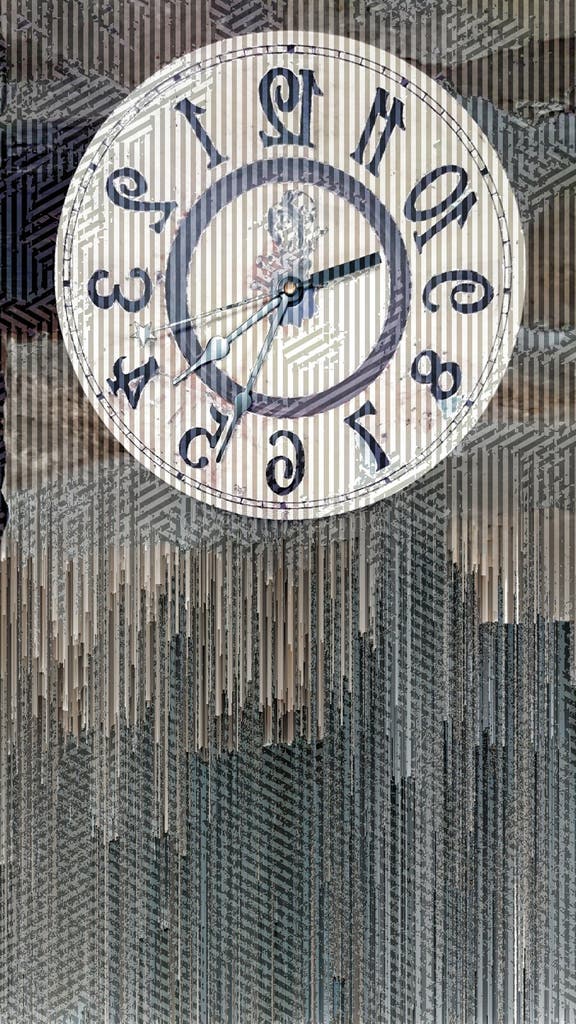 Backwards Time Wall Clock Abstract Stock Photo - Image of clock, time ...